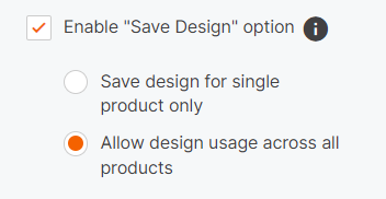 Save design and Customer saved designs – Zakeke