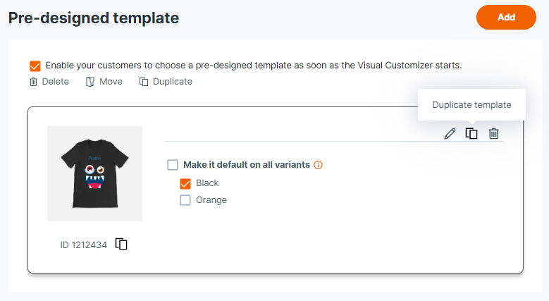 Duplicating Customizable Products and/or Pre-designed Templates – Zakeke
